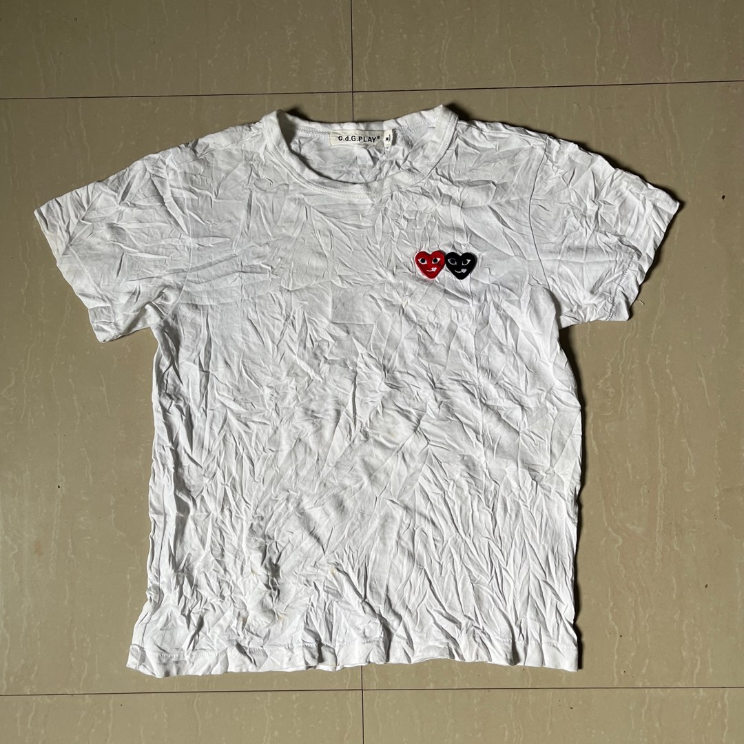 Cdg Play Double Logo, Women's Fashion, Tops, Shirts on Carousell
