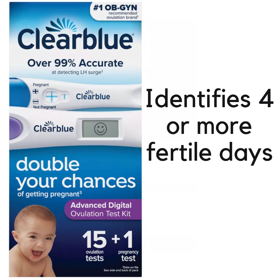 Clearblue Advanced Digital Ovulation Test Predictor Kit 15 Ovulation ...