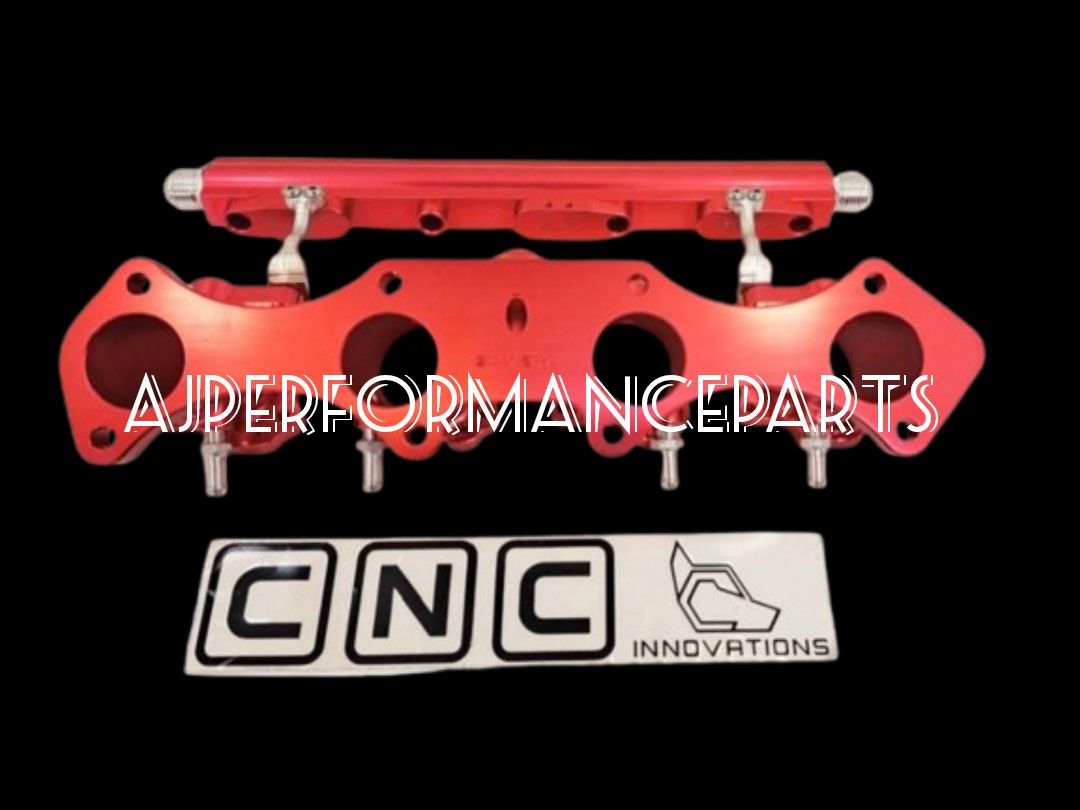 CNC INNOVATIONS ITB 4 THROTTLE ADAPTOR ANODIZED RED TOYOTA 3TC TO 4AGE ...