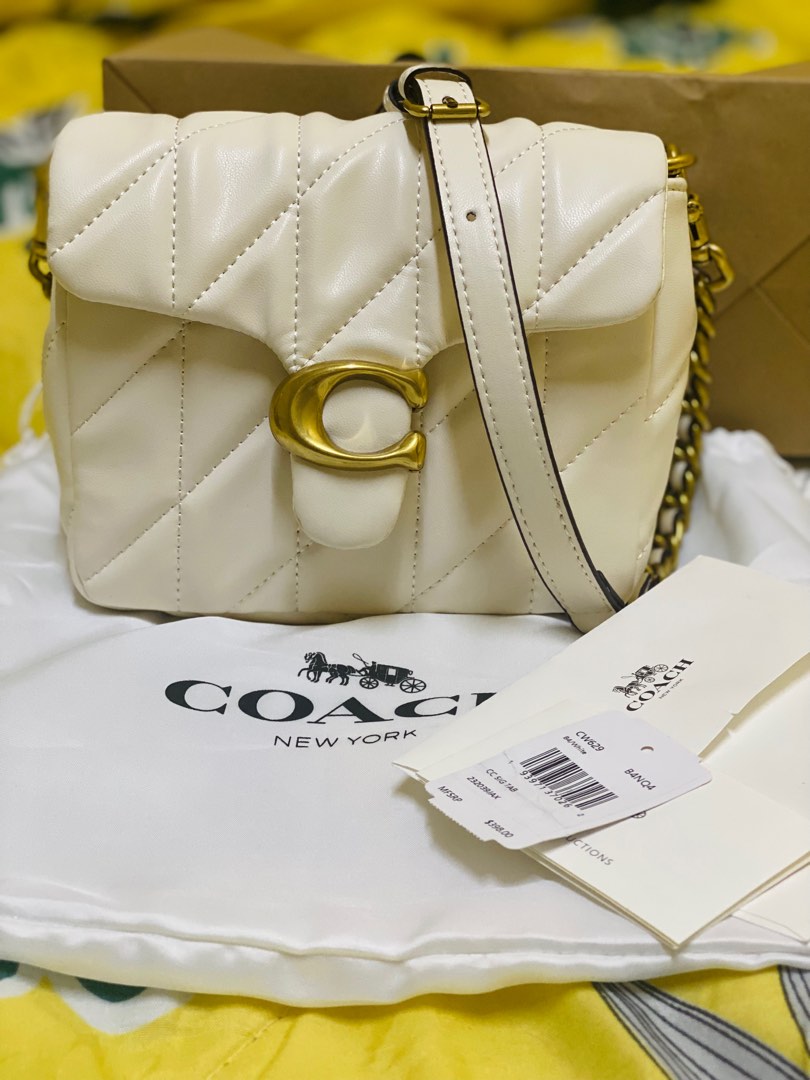 Coach tabby times square white chalk in 17, Women's Fashion, Bags ...
