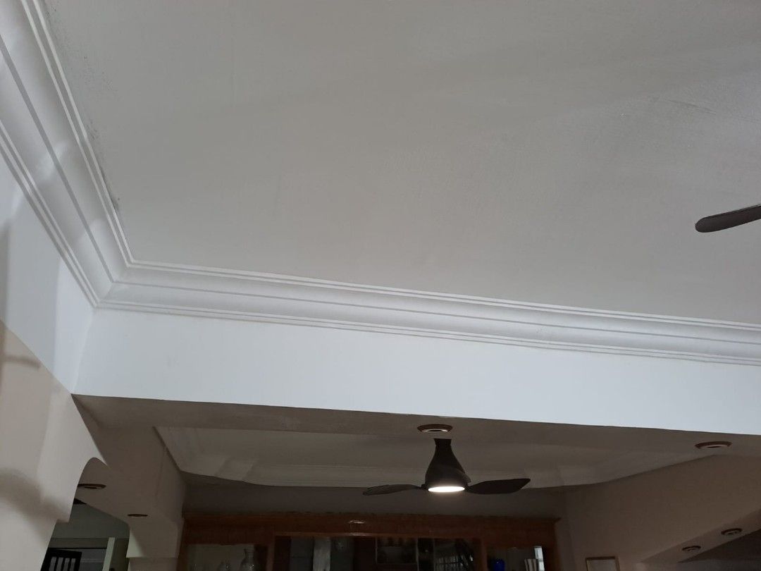 Cornice, toilets pipe boxup, aircon pipe boxup, wall plaster, False ...