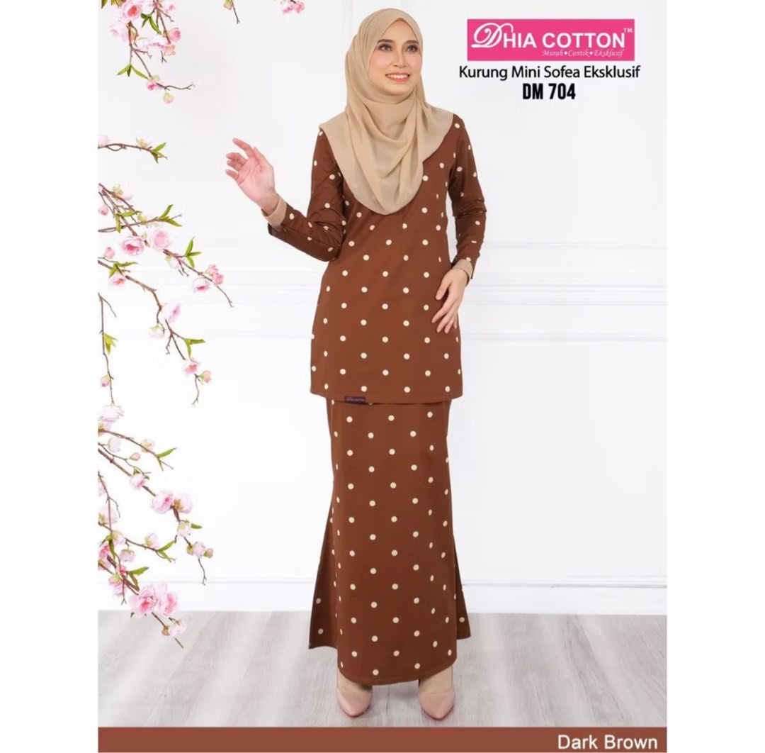 DHIA COTTON Baju Kurung Mini, Women's Fashion, Muslimah Fashion, Baju ...