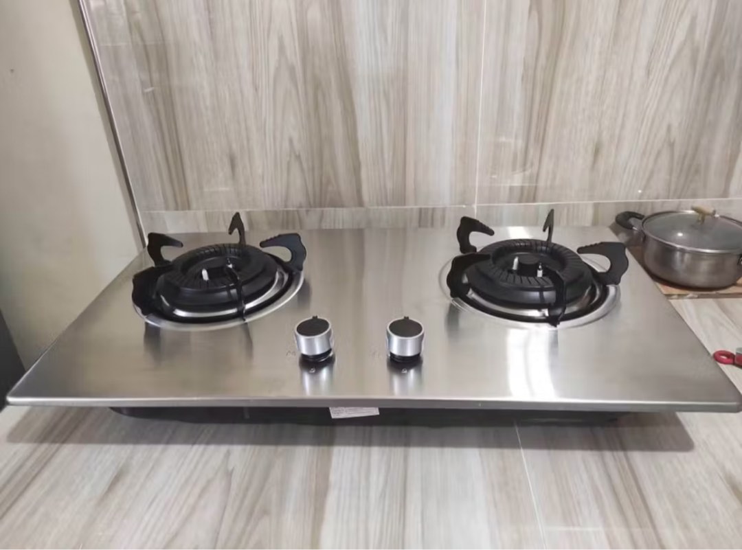 EMBEDDED GAS STOVE DOUBLE BURNER with PETRON GASUL TANK, Furniture ...
