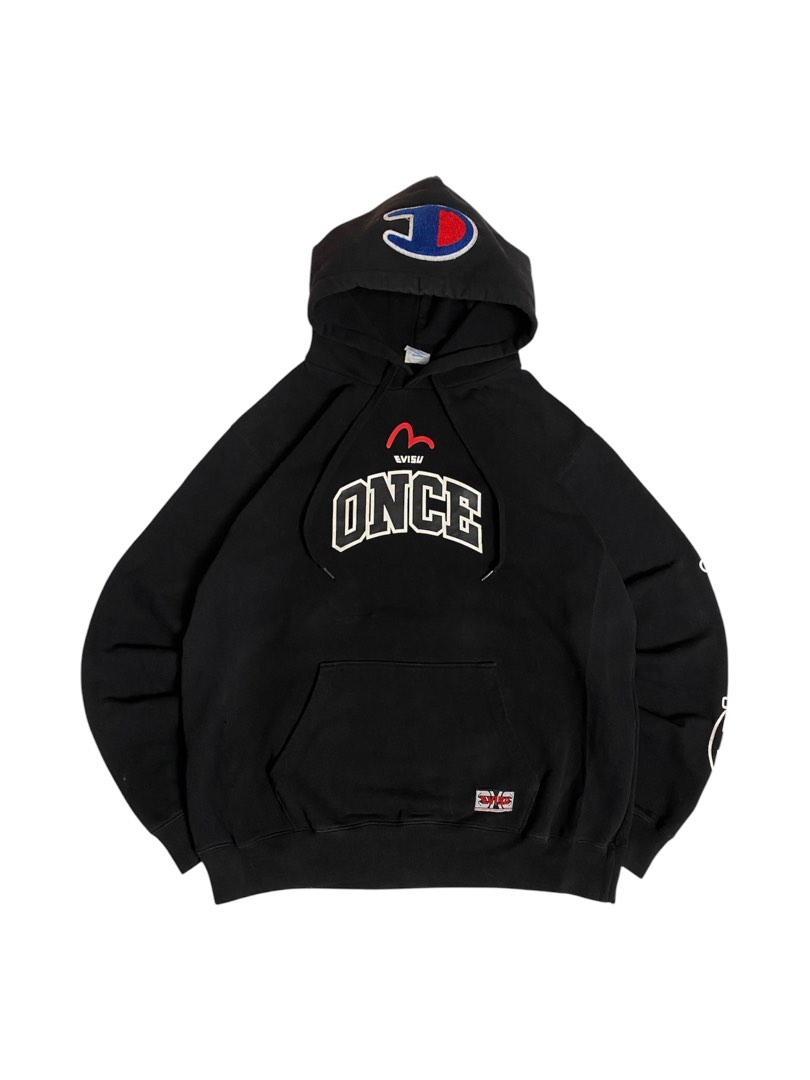 Evisu X Champion Spellout Hoodie Not Stussy Supreme Nike Hagt Gap ...