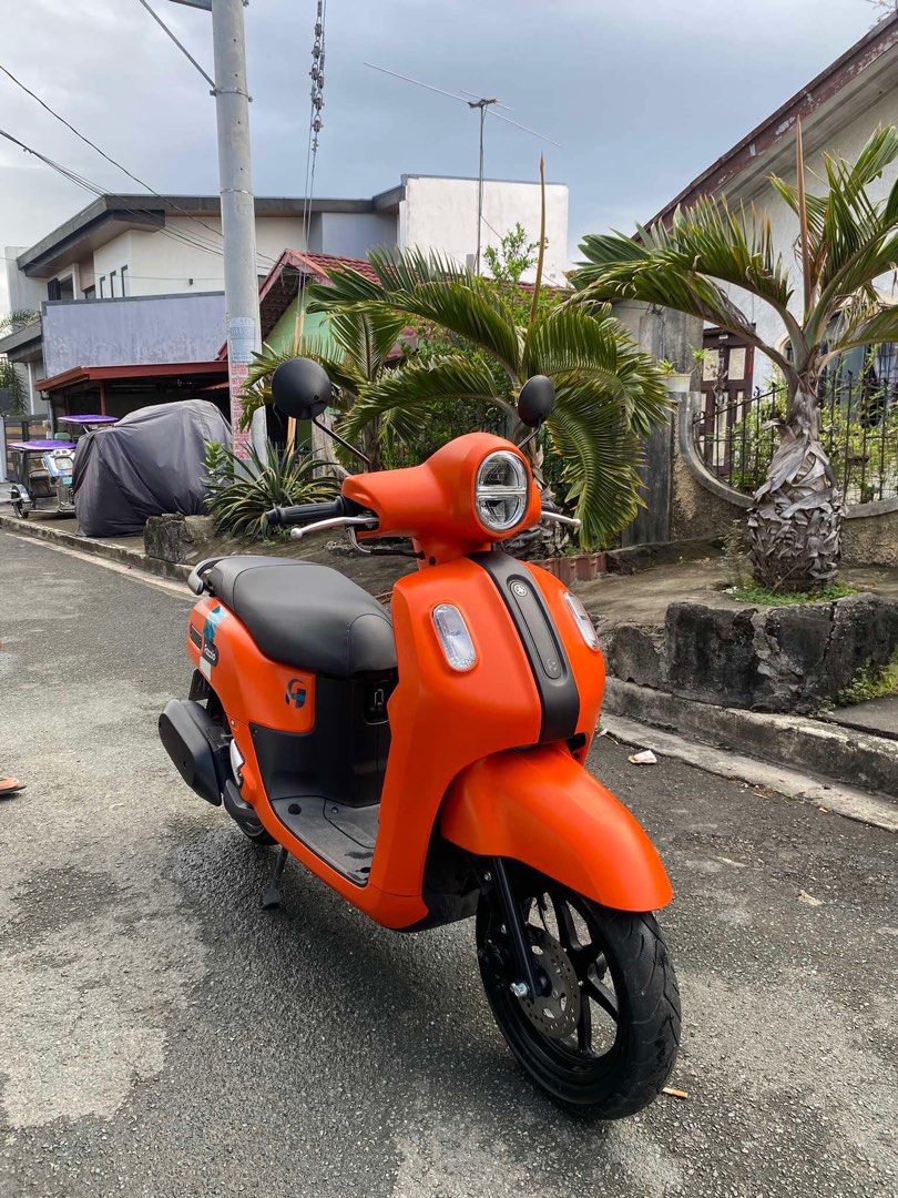 Fazzio 2024 Matte Orange, Motorbikes, Motorbikes for Sale on Carousell