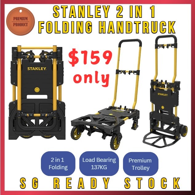 foldable stanley trolley fold wheel and premium quality, Hobbies & Toys ...