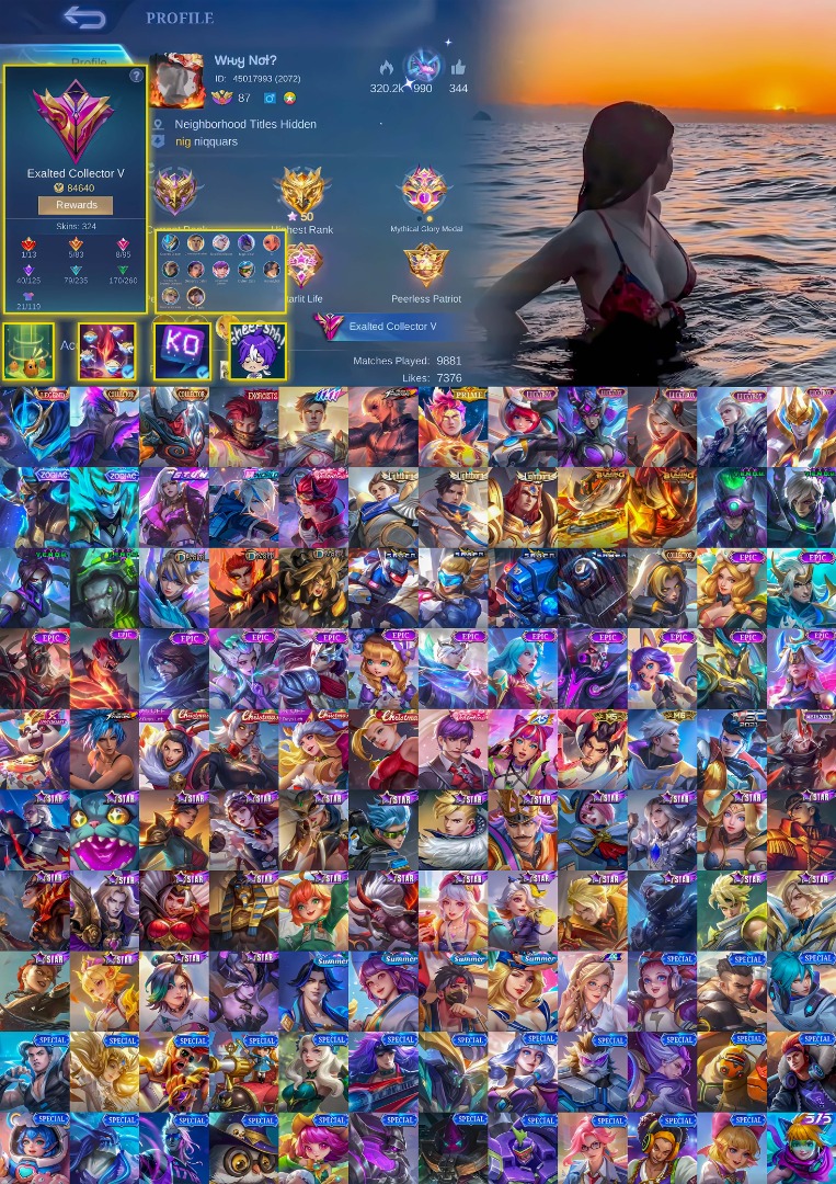 FULL 12/12 Gusion Skin Set | ALL HEROES | ALL EMBLEMS | SMURF | Mobile ...