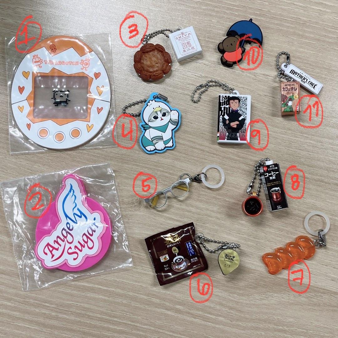 [gashapon] assorted random gacha keychains/coaster, Hobbies & Toys ...