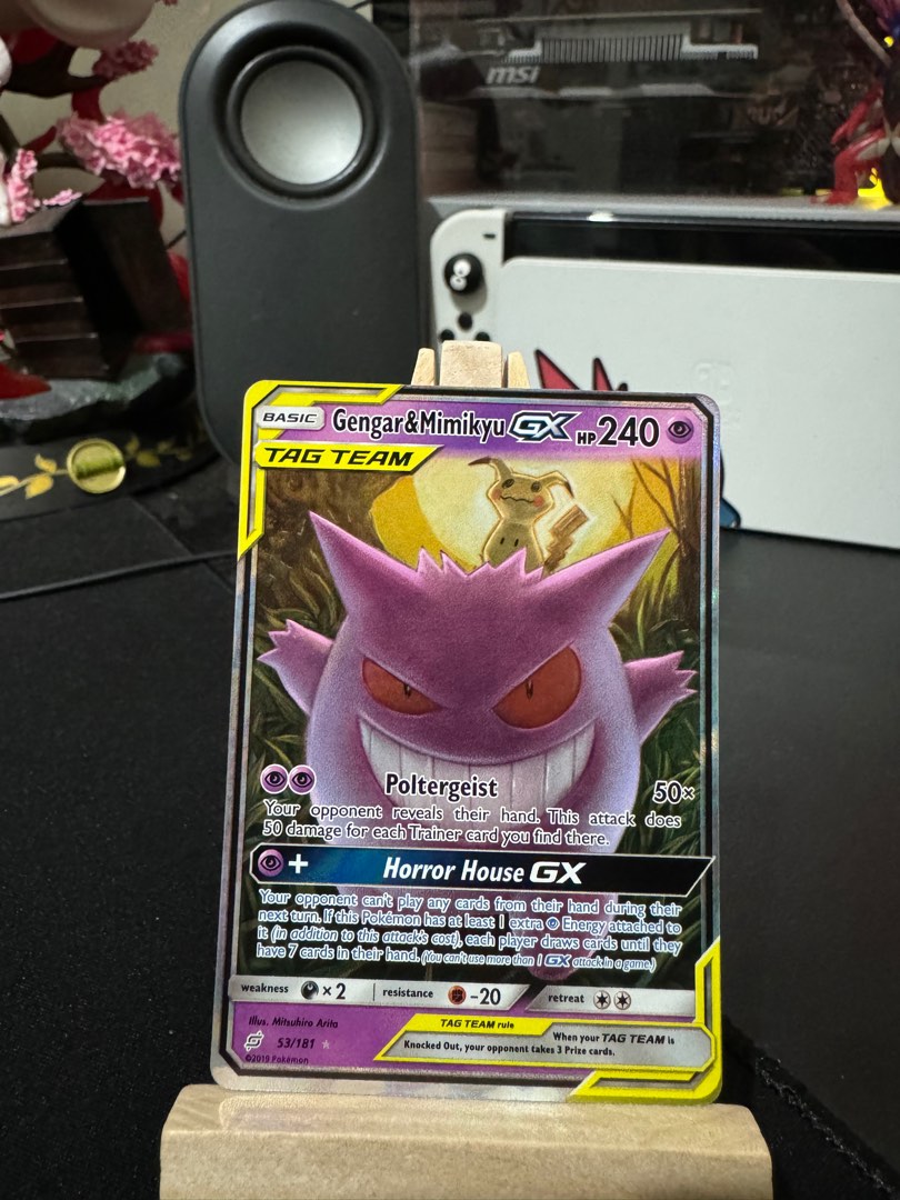Gengar and Mimikyu Tag team - tcg, Hobbies & Toys, Toys & Games on Carousell