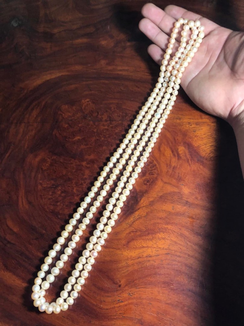 Baby southsea Pearl Long Strand Necklace 28" / 7mm, Women's Fashion ...