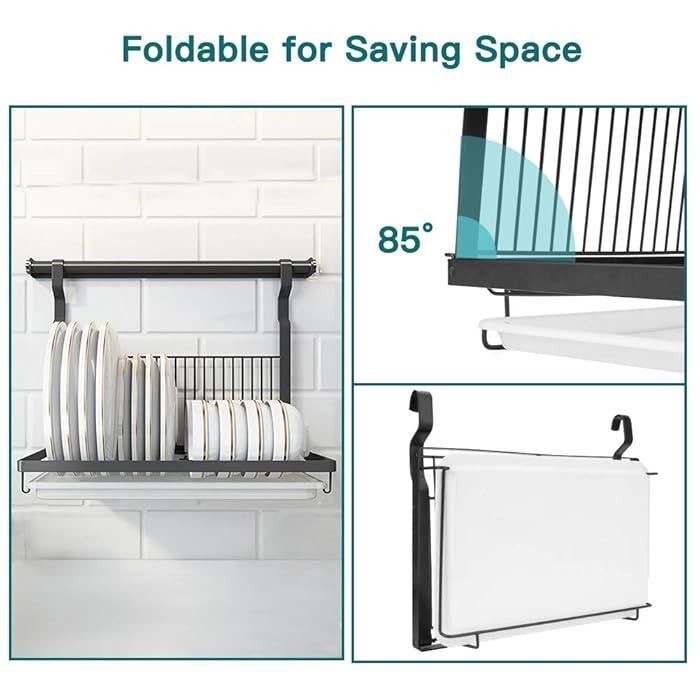 Hanging Dish Rack-Foldable- (FREE UP COUNTERTOP SAPCE ),Collapsible ...