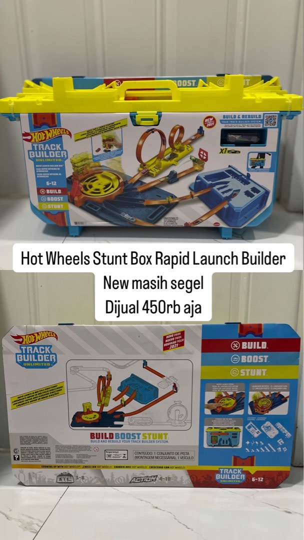 Hot Wheels Stunt Box Rapid Launch Builder, Toys & Collectibles, Mainan ...
