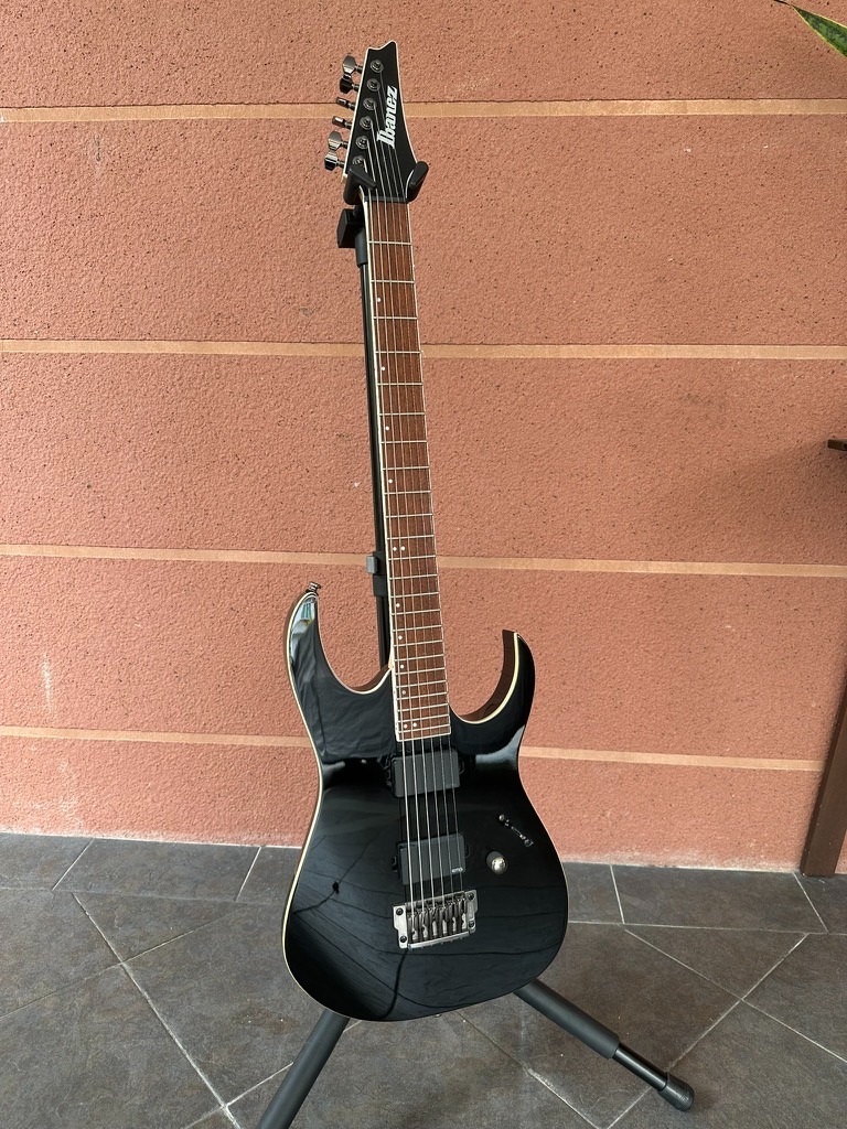 Ibanez Iron Label RGIB21-BK Baritone Electric Guitar, Black, Hobbies ...