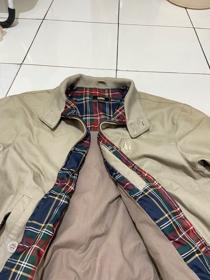 Jaket Harrington Screamous, Fesyen Pria, Pakaian , Baju Luaran di Carousell
