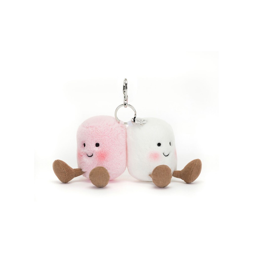 Jellycat Amuseable Pair of Marshmallow Bag charm/keychain, Hobbies ...