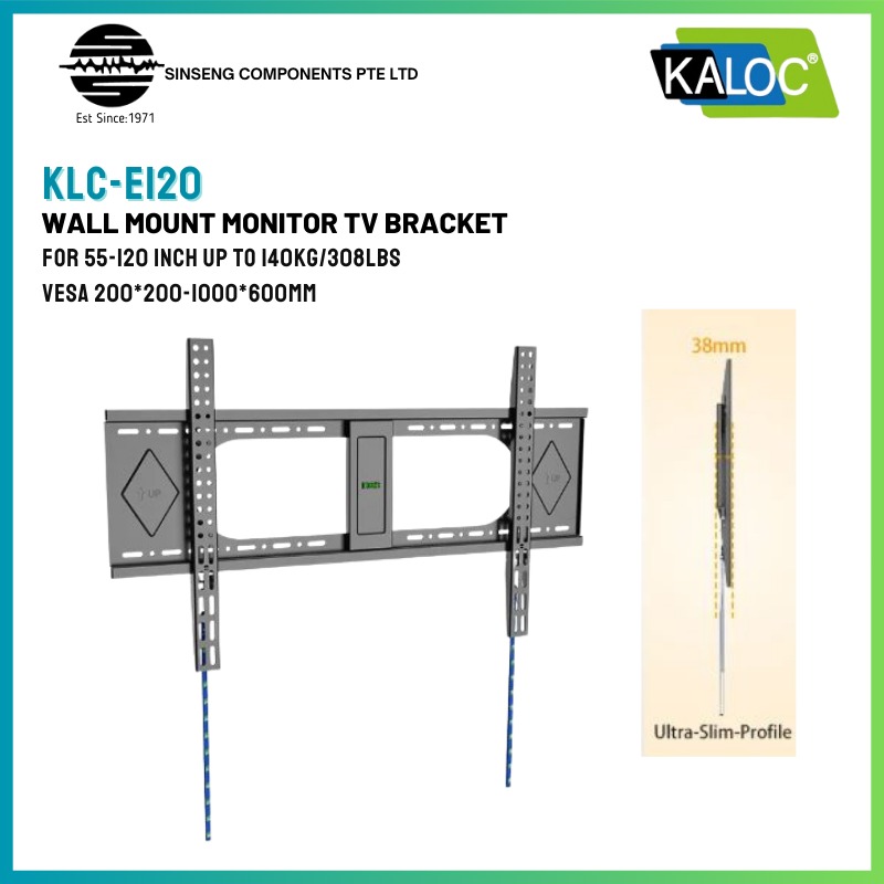 KALOC KLC-E120 Universal Fixed TV Brackets for 55"-120" LCD Flat Screen TV Wall Mount Bracket ...