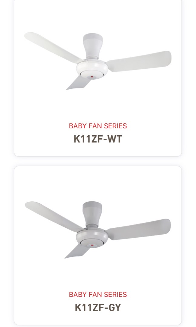 KDK baby ceiling fan with remote control, Furniture & Home Living ...