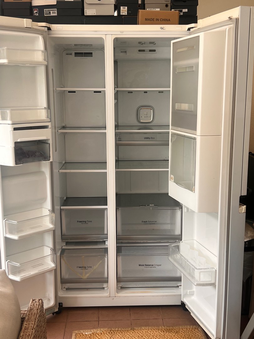 Large Side by Side Fridge with front open panel, TV & Home Appliances ...