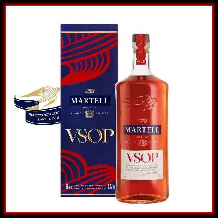 Martell VSOP Cognac ABV 40% 1L with Gift Box, Food & Drinks, Alcoholic ...