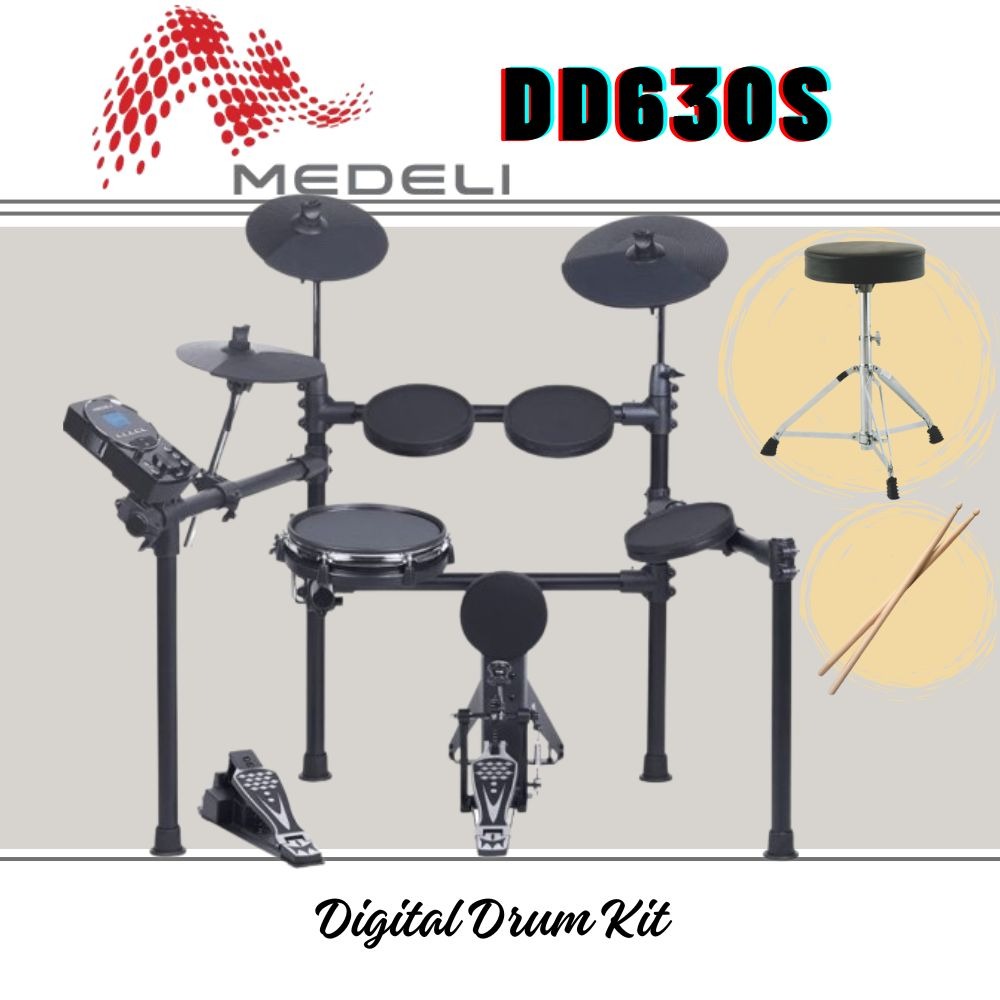 MEDELI DD630S Electronic Drum Kit With Drum Throne And Drumsticks ( DD ...