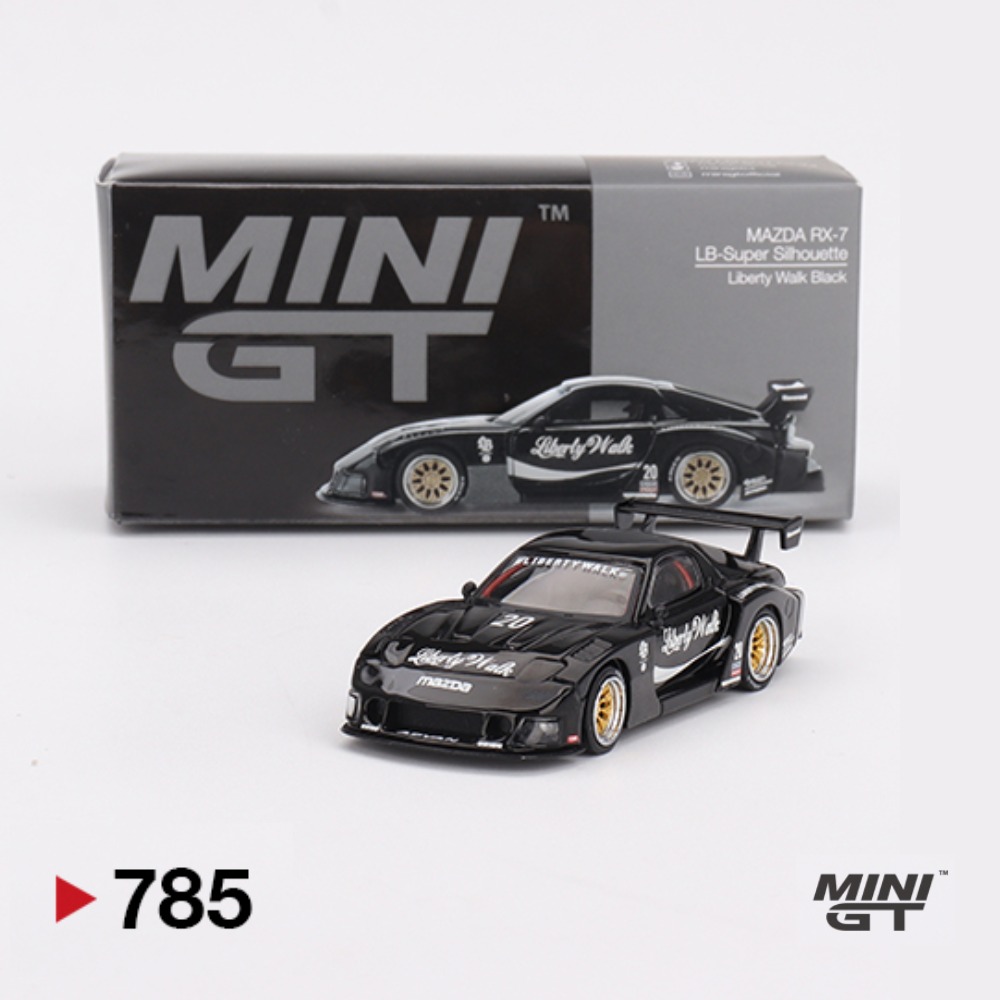 Mini GT 1/64 Scale MAZDA RX-7 LB-Super Silhouette Liberty Walk Black ...