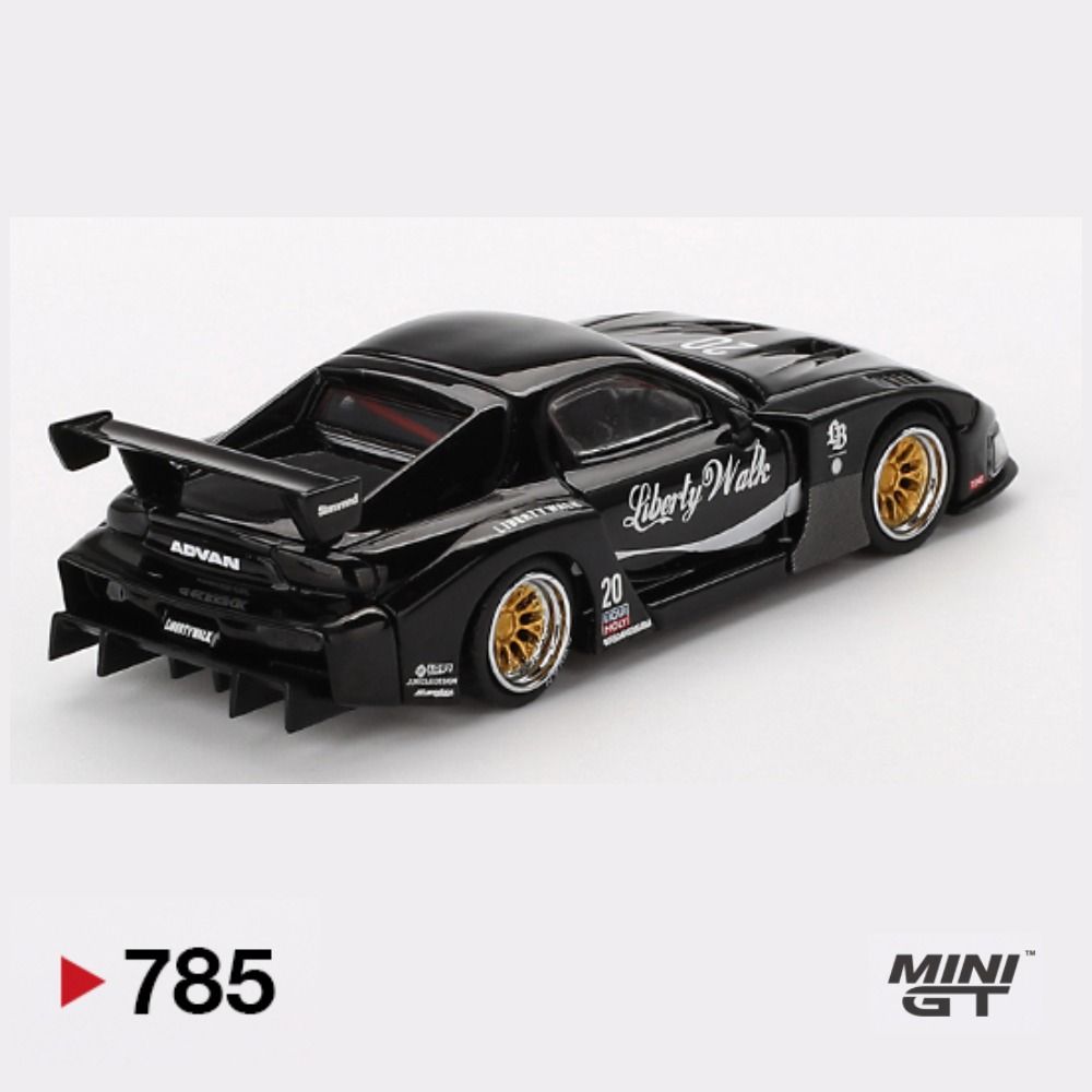 Mini GT 1/64 Scale MAZDA RX-7 LB-Super Silhouette Liberty Walk Black ...