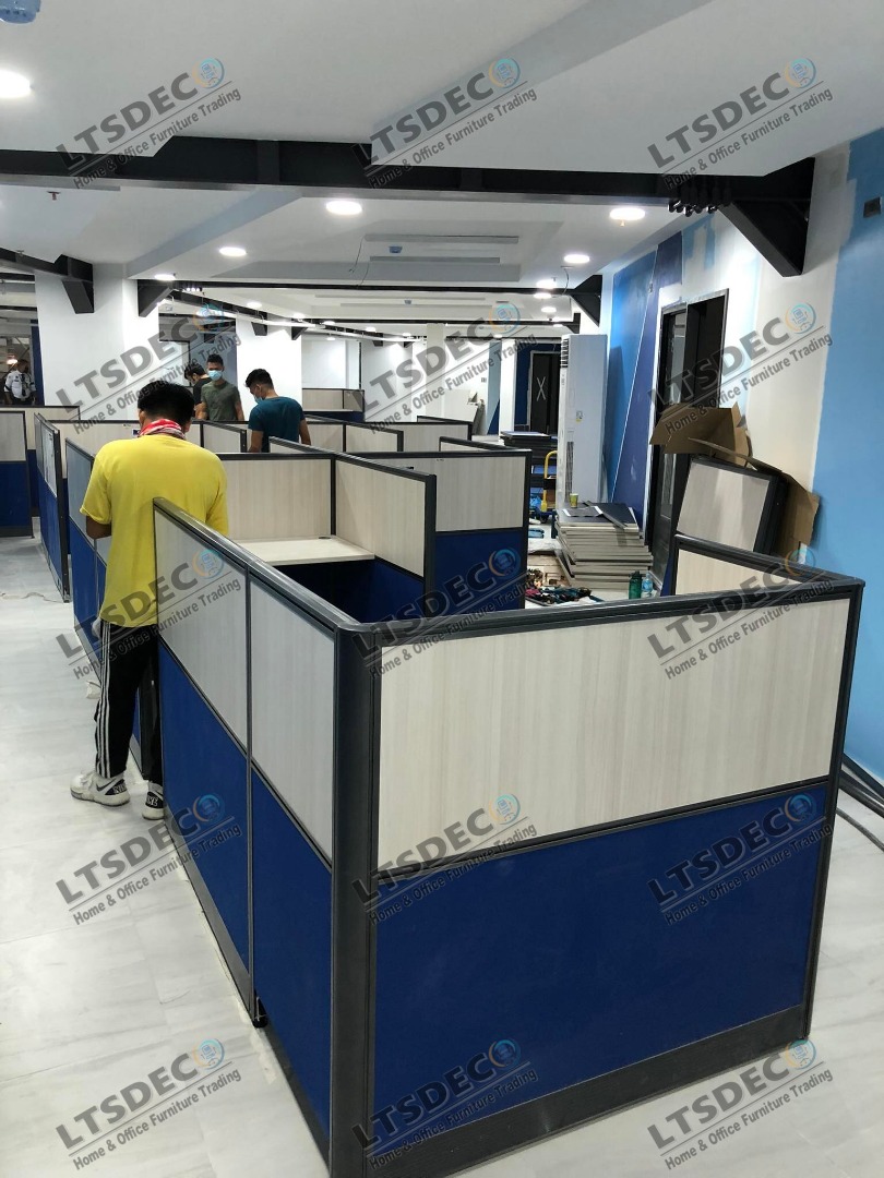 MODULAR TABLE WORKSTATION LINEAR CUBICLES OFFICE PARTITION, Furniture ...