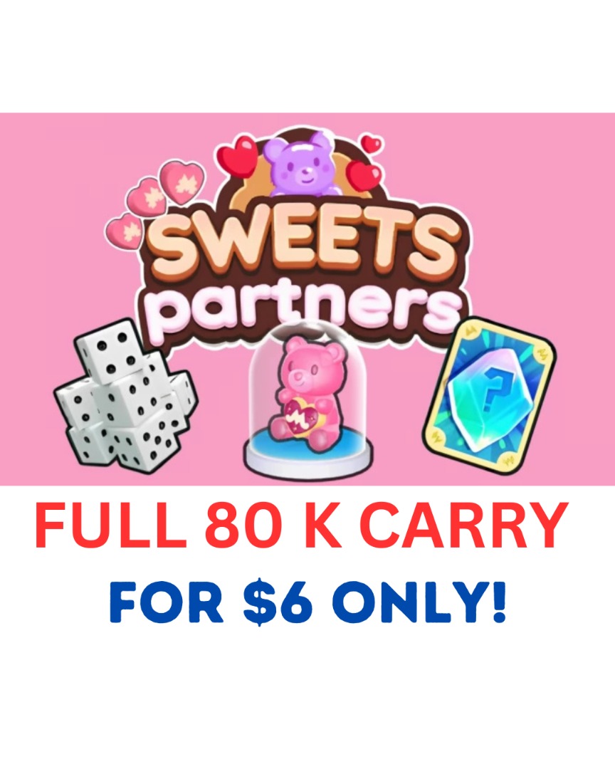 Monopoly Go Partners Full Carry (Sweet Partners), Video Gaming, Gaming ...