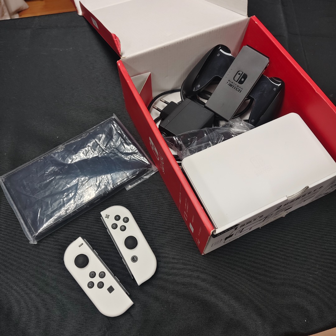 Nintendo Switch OLED White Color, Video Gaming, Video Game Consoles ...