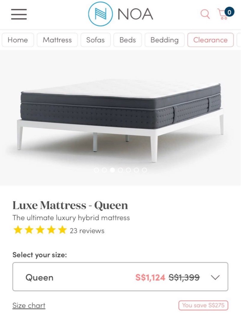 Noa Home The Luxe Quality Queen Mattress Bed, Furniture & Home Living, Furniture, Bed Frames ...