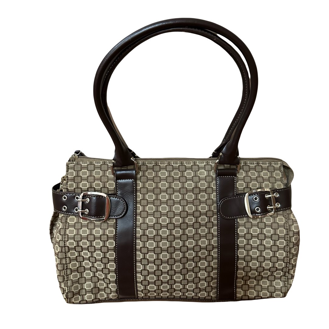 Original Nine West brown genuine leather shoulder bag, Women's Fashion ...