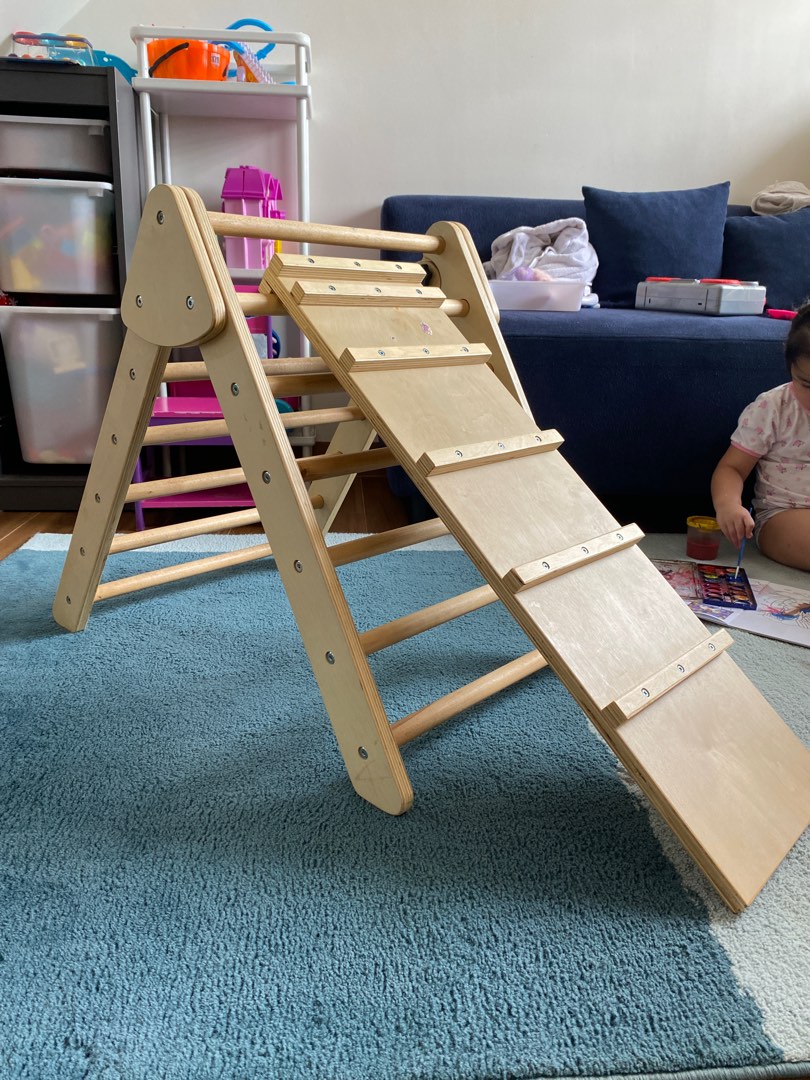 Pikler Triangle Mid Educrate with Reversible Ramp/Slide, Babies & Kids, Infant Playtime on Carousell