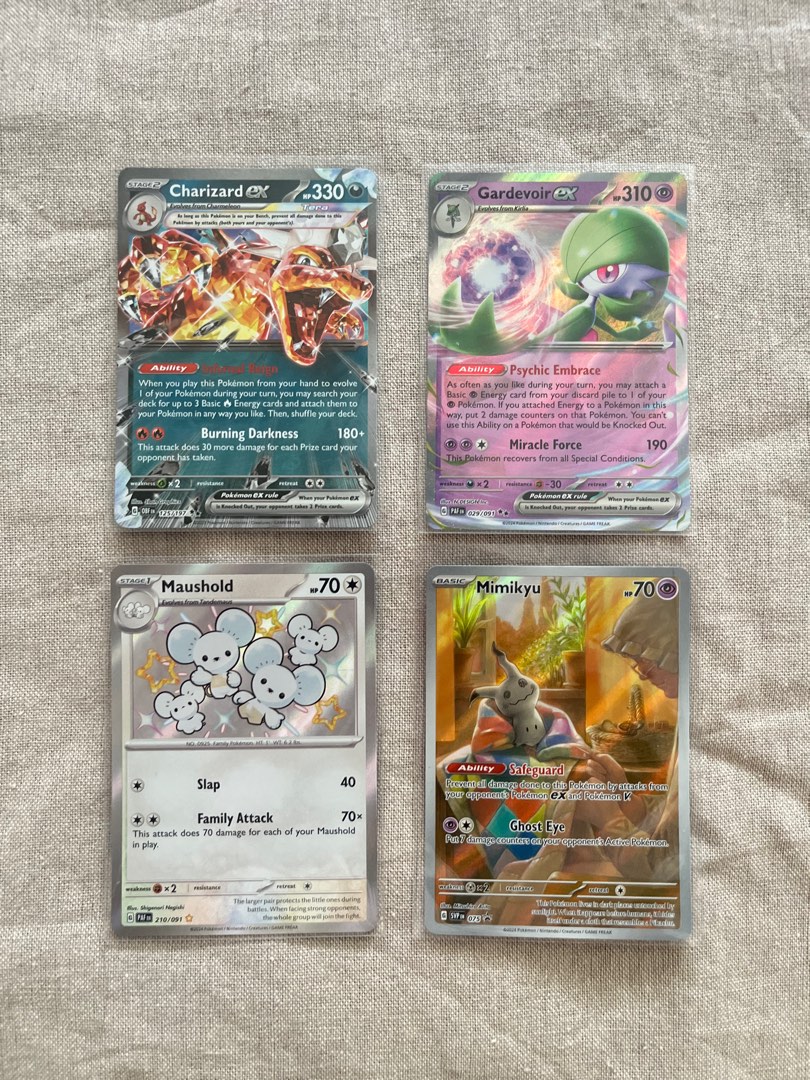 Pokemon cards Eng obsidian flames obf paf paldeon fates ex cards sir ...