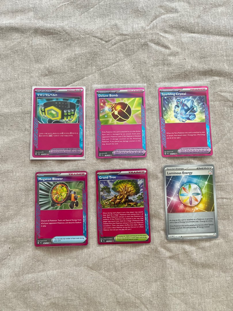 Pokemon TCG playables trainer cards megaton blower grandtree sparkling ...