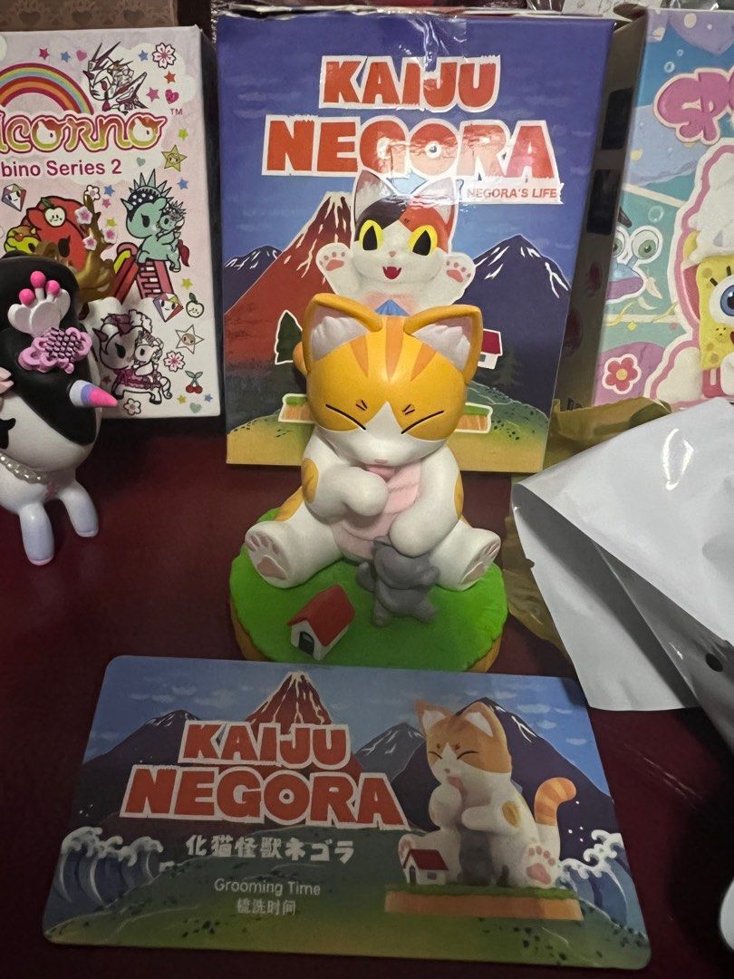 Popmart Kaiju Negora Cat Grooming Time Labubu Molly Dimoo crybaby skull ...