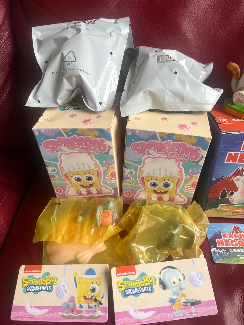 Popmart SpongeBob Blind Box Toy Molly Labubu Dimoo Crybaby, Hobbies ...