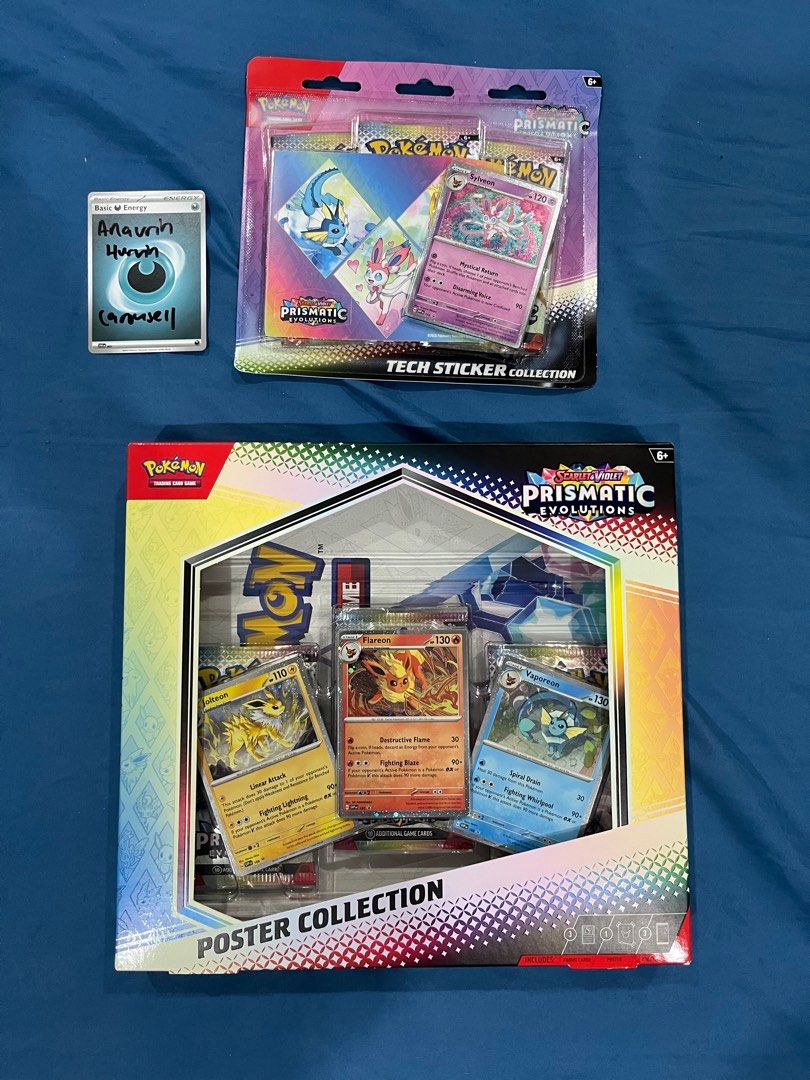 Pokemon TCG Prismatic Evolution Tech Sticker / Poster Collection ...