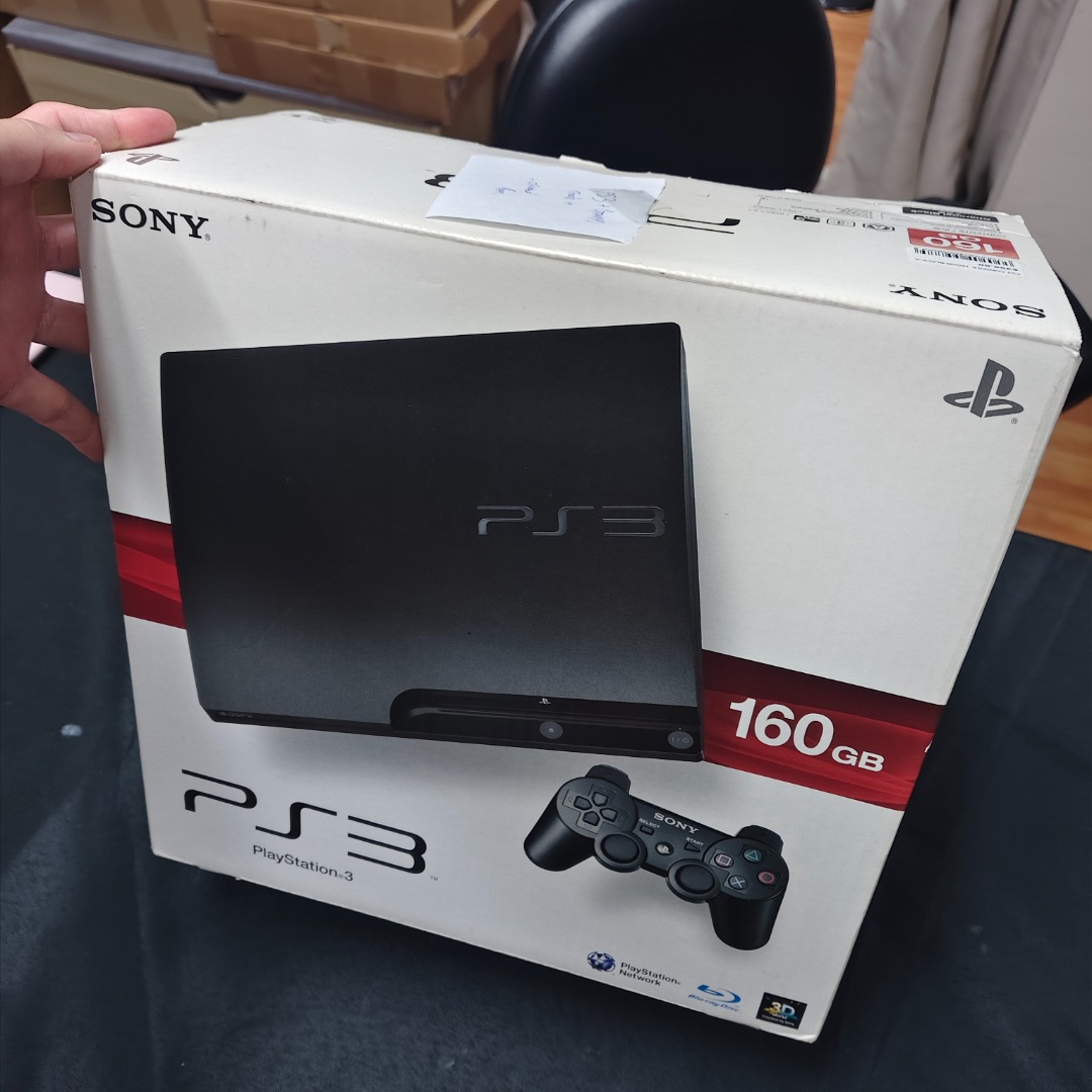 PS3 Slim 160GB Black Boxed, Video Gaming, Video Game Consoles ...