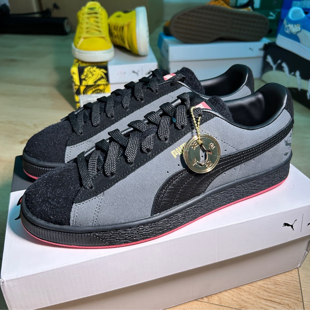 PUMA SUEDE x STAPLE PIGEON GREY BLACK PINK UK8, Men's Fashion, Footwear ...