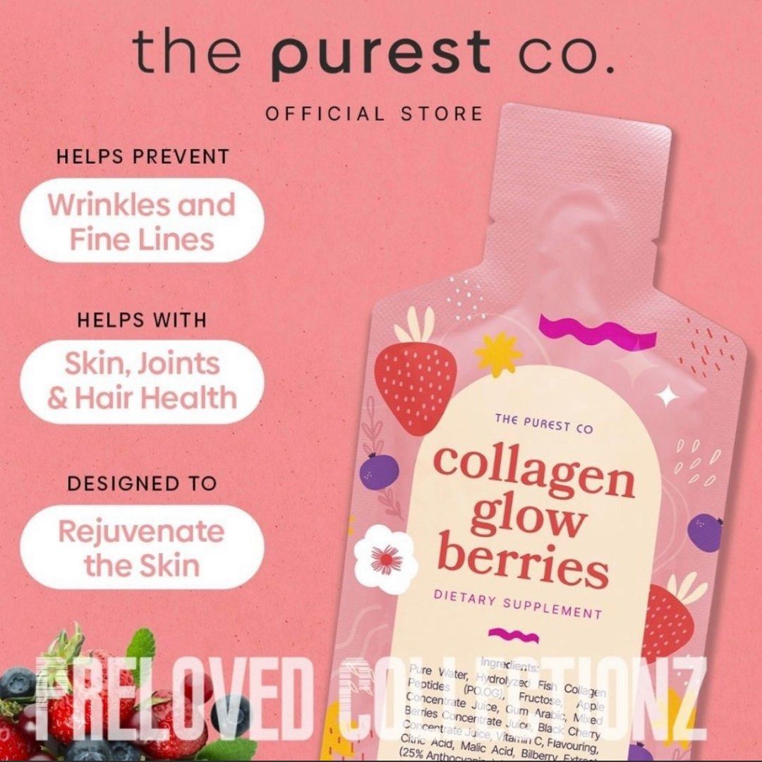 [Free Tracked Mail] Purest Co Collagen Glow Berries (15 Sachets ...
