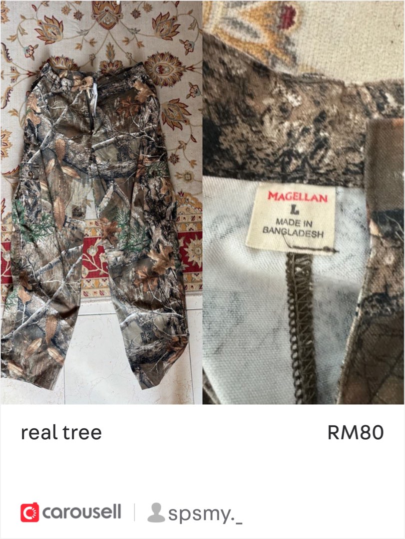 real tree cargo, Men's Fashion, Activewear on Carousell