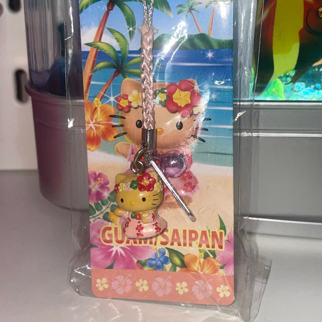 sanrio hello kitty hawaii saipan guam gotochi phone charm keychain anik ...