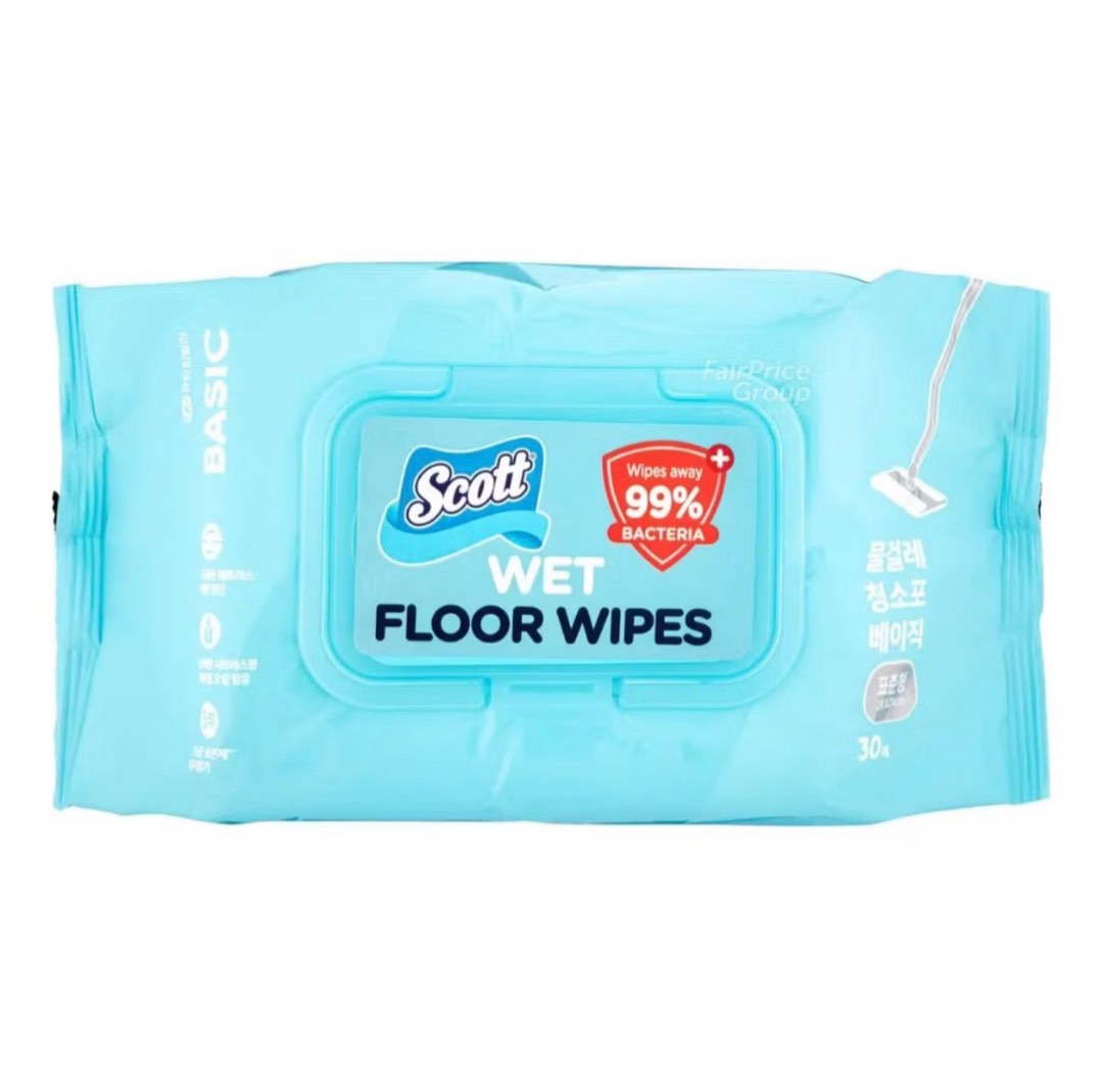 Scott Wet Floor Wipes 30s, Furniture & Home Living, Cleaning & Homecare ...