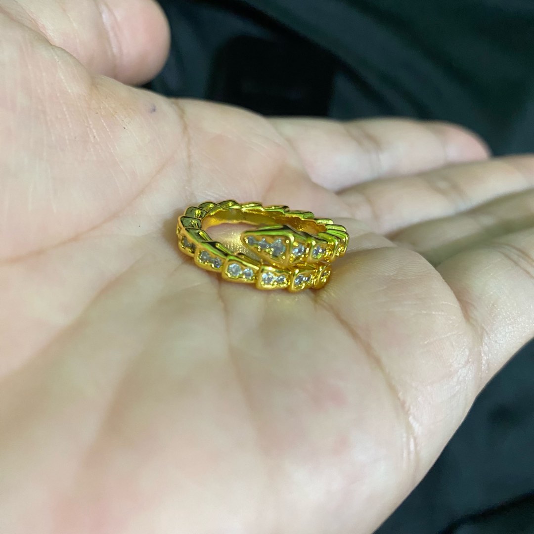 SERPENTINE RING (6.5) 5 Microns Platinum, Women's Fashion, Jewelry & Organizers, Rings on Carousell