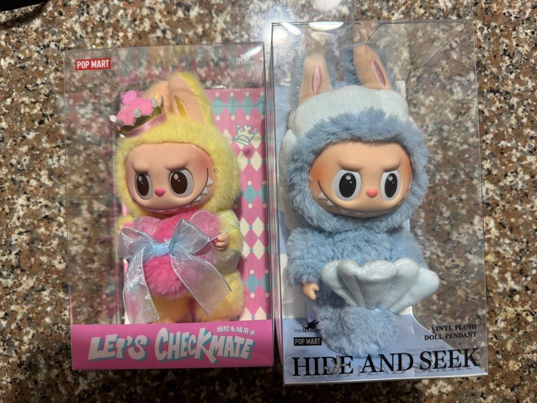 [SET] The Monster Labubu Checkmate Queen / Hide and Seek Merbubu Plush ...