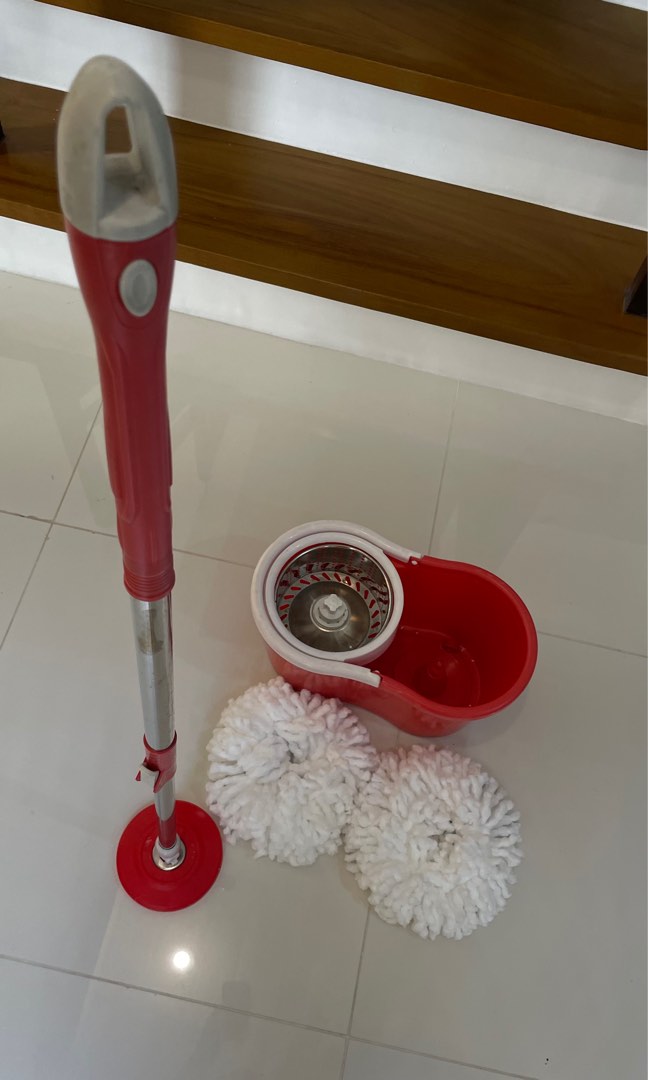 Stainless Steel Rotary Mop bucket spin mop tornado 360° Wet and Dry ...