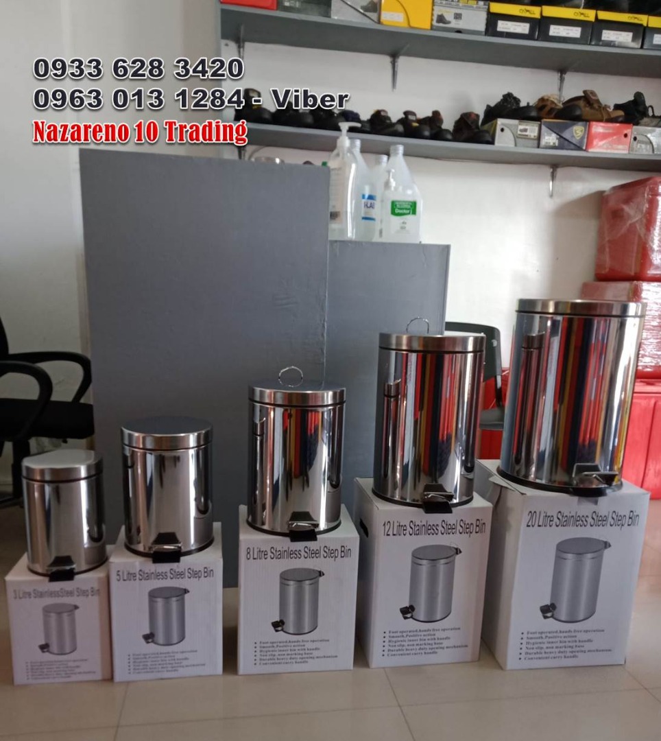 stainless Trash bin, Furniture & Home Living, Cleaning & Homecare ...