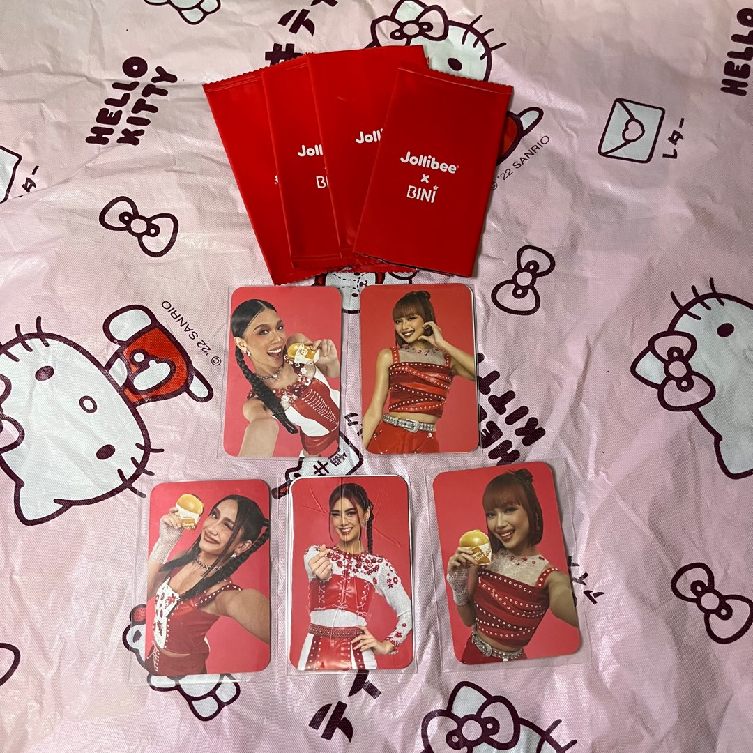 TAKE ALL Bini Jollibee Photo Cards Jollibini, Hobbies & Toys ...