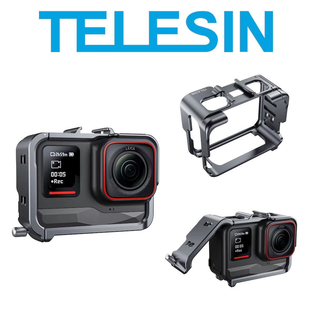 TELESIN Metal Cage Housing Protector Utility Frame Case for Insta360 ...