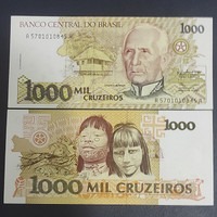 Uang Asing Brazil Pecahan 1000 Cruzeiros, Antik, Lainnya di Carousell